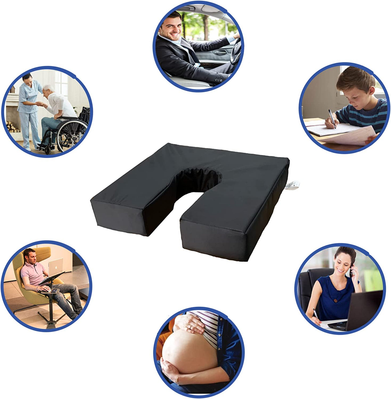 Halebenspude til kørestol & bil- Aflaster haleben, ryg & underliv. 40